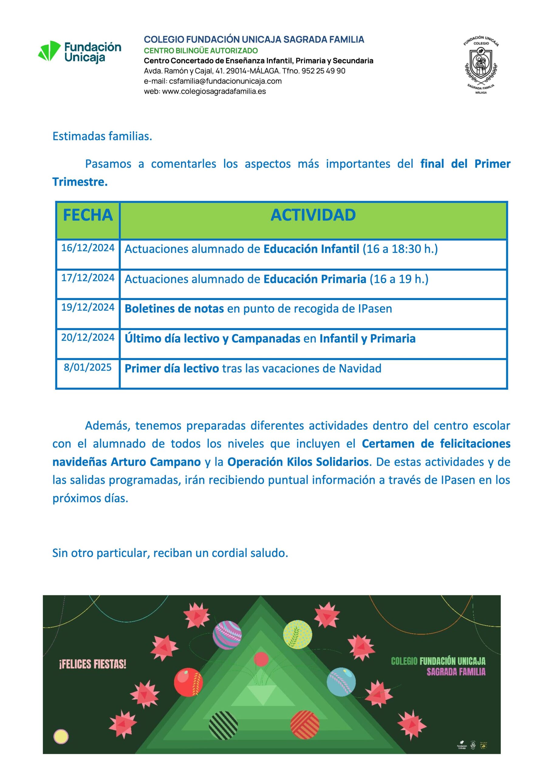 Información Fin del Primer Trimestre – Colegio Fundación Unicaja ...